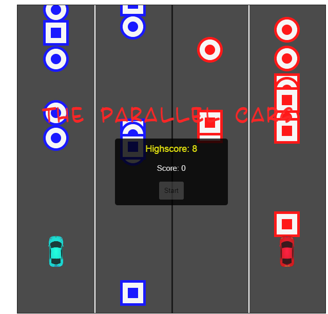 The Parallel Cars Game in JavaScript Free Source Code | SourceCodester